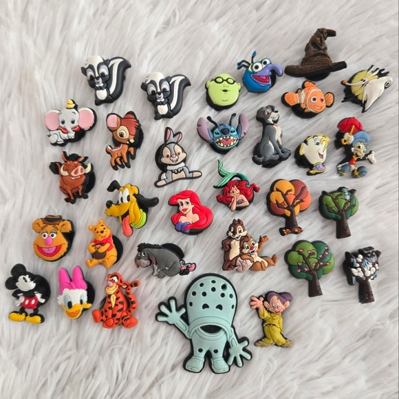 CROCS | Accessories | Crocs Show Charms Jibitz 3 Piece Lot Disney ...